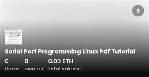 Serial Port Programming Linux Pdf Tutorial Collection OpenSea