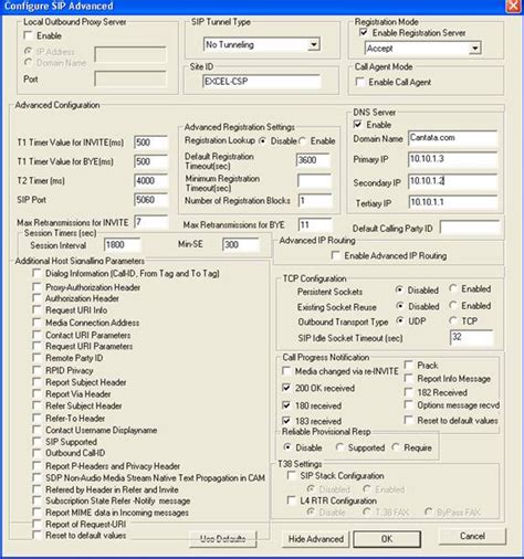 disabling the sip domain name system dns server