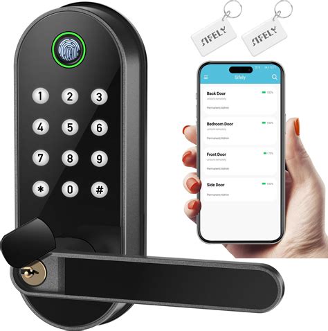 Smart Door Handle Lock With Keypad Yamiry Fingerprint Smart Knob Keyless Entry Digital Lock