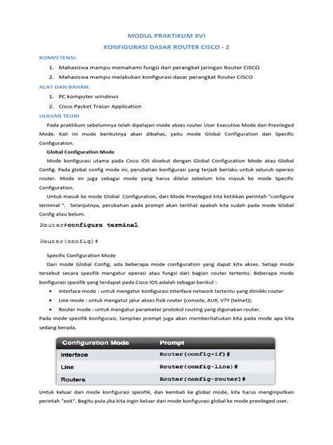 Modul Praktikum 16 Konfigurasi Router Cisco 2 Pdf