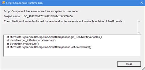 C Ssis Script Component Increment Variable Stack Overflow