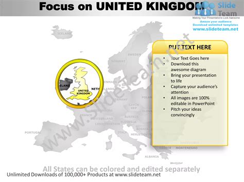 Europe Powerpoint Editable Continent Map With Countries Templates Slides Ppt