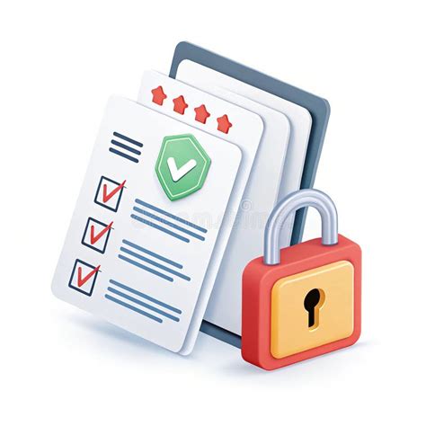 Locked File Security Icon 3d Vector Stock Illustration Illustration Of Security Icon 366780300