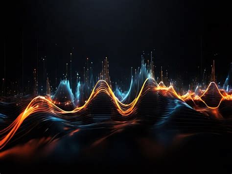 Premium Photo Abstract Waveform On Black Background Ai Generator