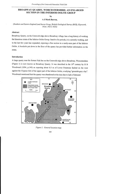 Pdf Broadway Quarry Worcestershire An Enlarged Section In The
