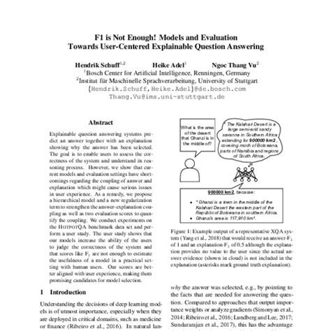 f1 is not enough models and evaluation towards user centered