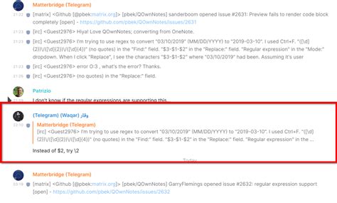 Regular Expression Support · Issue 2632 · Pbekqownnotes · Github