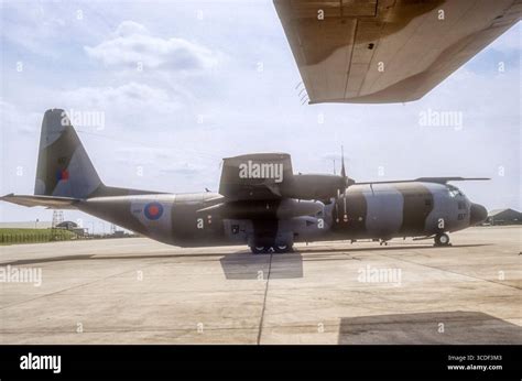 Royal Air Force Lockheed Hercules C 130 Aircraft On The Tarmac At Raf