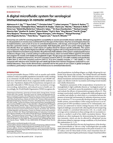 Pdf A Digital Microfluidic System For Serological Immunoassays In