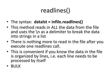 Ppt Efficient File Input Techniques In Python Reading Data As