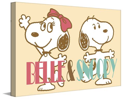 Marmont Hill Belle And Snoopy Art Print On Premium Canvas Snoopy