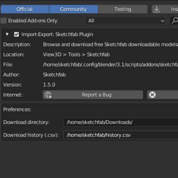Sketchfab Blender Addon Blender