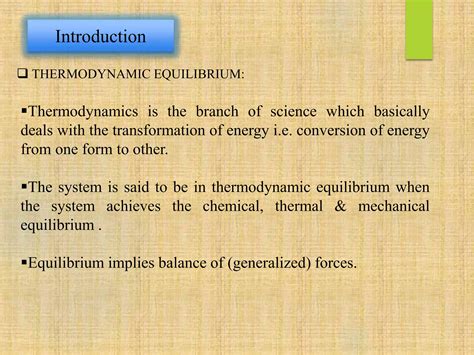Equilibrium State Phase Pptx
