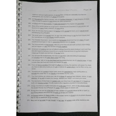 ข้อสอบ Error Identification Sentence Completion พร้อมเฉลยอย่างละเอียด 500 ข้อของข้อสอบ Toefl