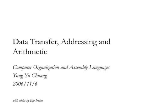ppt data transfer addressing and arithmetic powerpoint presentation
