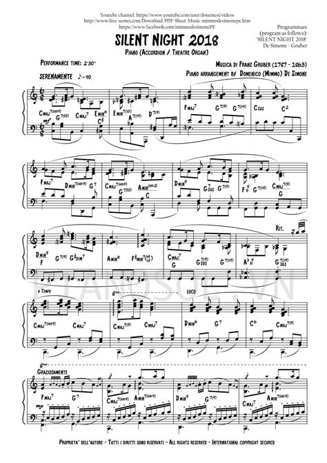 Sheet Piano Silent Night Jazz 1 Phiên Bản Mới Lạ