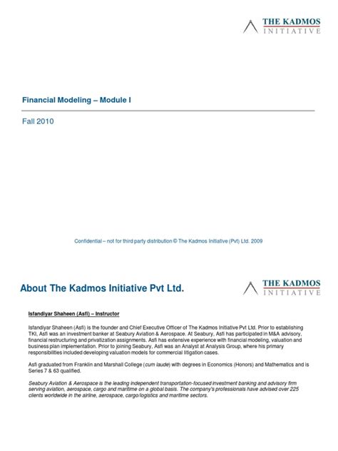 Sample Financial Modeling Module A Pdf Pdf Equity Finance Expense