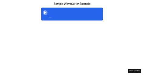 Sample WaveSurfer Example Codesandbox