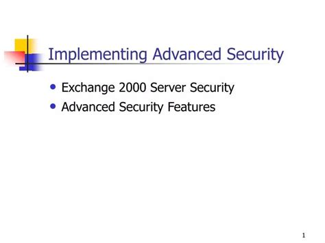 Ppt Implementing Advanced Security Powerpoint Presentation Free Download Id3912161
