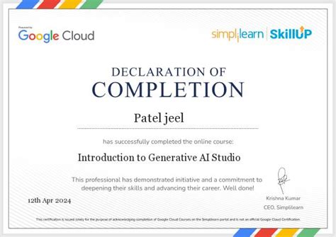 Jeel Patel On Linkedin Patel Jeel Has Successfully Completed The Introduction To Generative Ai