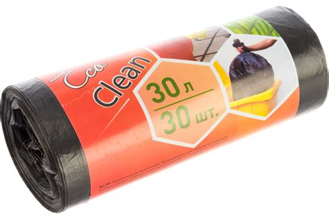 Мешки для мусора Ecoclean (30 шт; 30 л; 6 мкм; 48х55 см) Концепция Быта ...