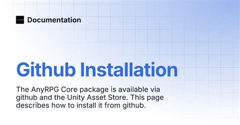 github installation documentation