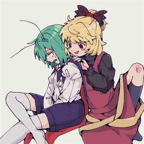 Wriggle Nightbug And Kurodani Yamame Touhou Drawn By Bobotatamu Danbooru
