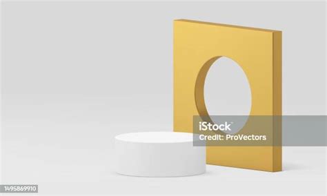 3d 연단 원 기초 기하학적 건축 황금 구멍 벽 상 경기장 현실적인 벡터 0명에 대한 스톡 벡터 아트 및 기타 이미지 0명 3차원 형태 건설 플랫폼 Istock