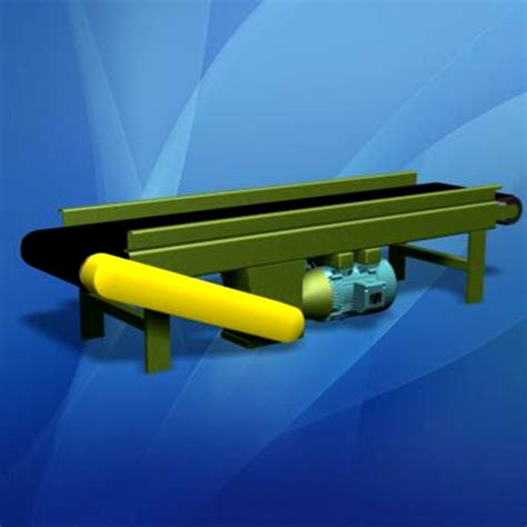 Horizontal Belt Conveyor 3d Model