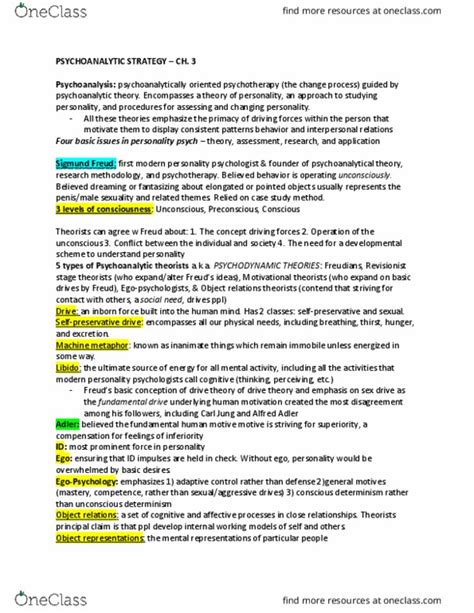 Psyc 2130 Textbook Notes Winter 2018 Chapter 3 Preconscious