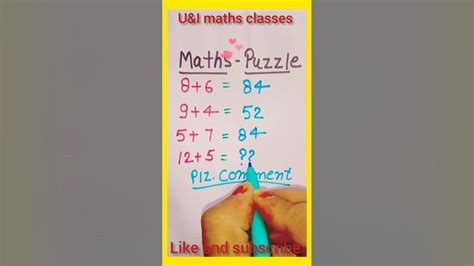 Mathmatics Maths You Tube Shorts Youtube