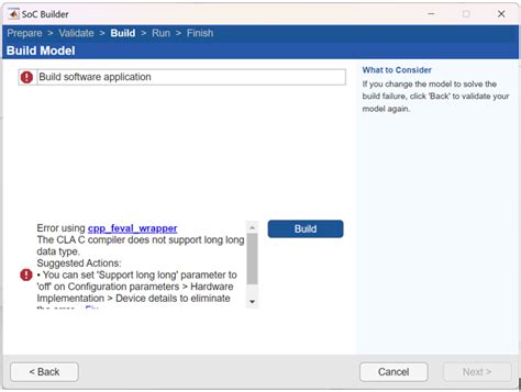 troubleshooting soc builder matlab and simulink