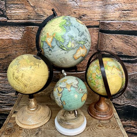 Vintage Globe Small Set Of 4 Make A Scene
