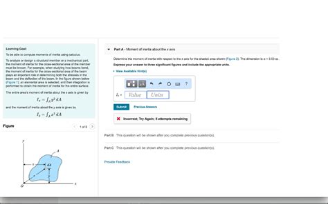 Solved Learning Goal Part A Moment Of Inertia About The X Chegg