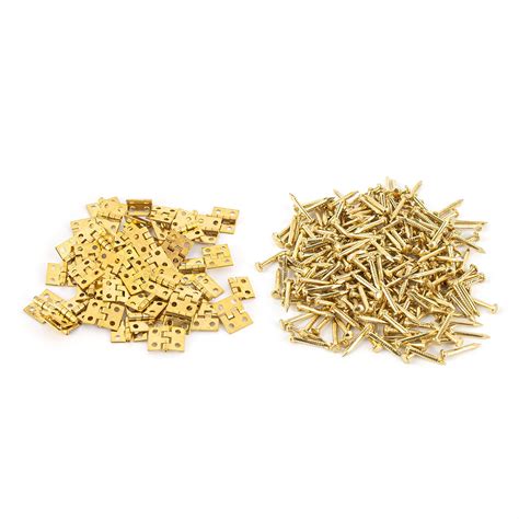 Buy Auear 50 Pack Miniature Hinges Hardware Jewelry Box Tiny Hardware