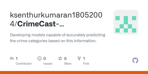 Github Ksenthurkumaran18052004 Crimecast Forecasting Crime Categories Developing Models