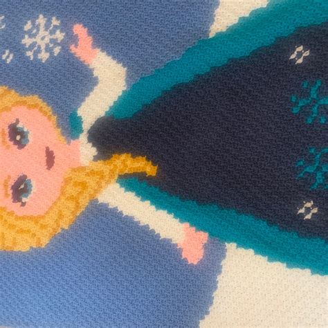 Elsa Graph Written Instructions C2c Row By Row Digital Pattern Pdf Download Crochet