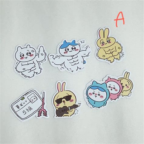 하찮ver 먼작귀 치이카와 조각 스티커 모음 하치와레우사기모몽가 콜리colley