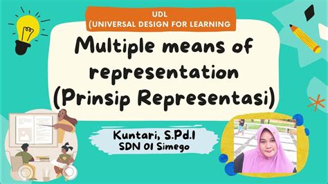 Udl Multiple Means Of Representation Prinsip Representasi Youtube