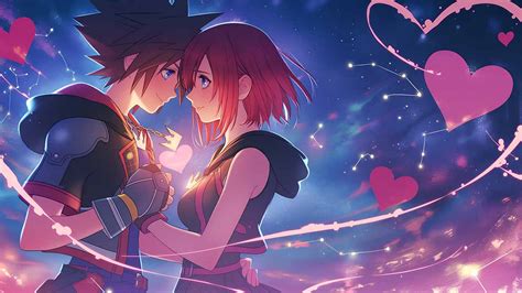 Sora And Kairi Kingdom Hearts Valentines Desktop Wallpaper Hd