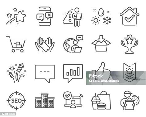 비즈니스 아이콘 이 설정됩니다 좋아요 인터넷 쇼핑 상자 표지판 으로 아이콘이 포함되어 있습니다 벡터 Championship에 대한 스톡 벡터 아트 및 기타 이미지 Istock