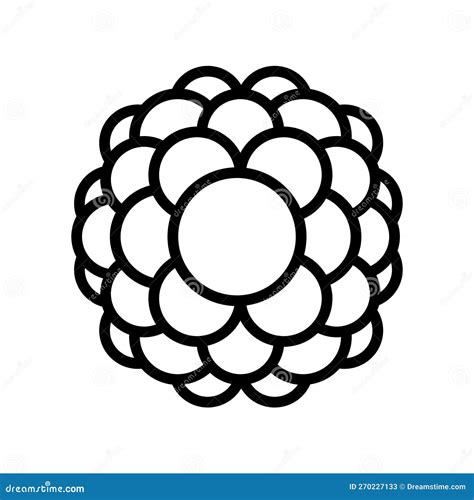 Particle Molecular Structure Line Icon Vector Illustration Stock Vector Illustration Of