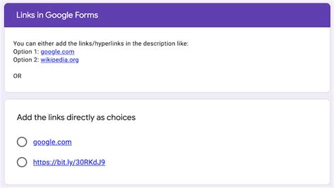 Links Adding Aliased Hyperlinks To Google Forms Multiple Choice Web