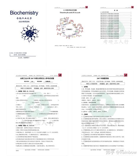 合肥工业大学 811生物化学综合考研专业课复习经验 知乎