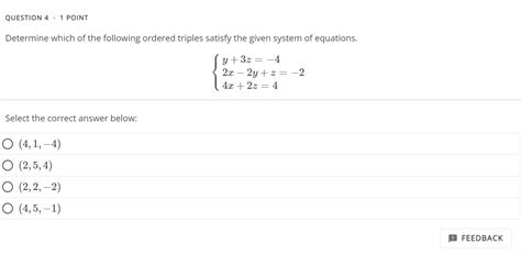Solved Determine Which Of The Following Ordered Triples