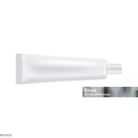 흰색 배경에 고립 된 현실적인 빈 치약 튜브 모형 생활필수품에 대한 스톡 벡터 아트 및 기타 이미지 생활필수품 치약 3차원 형태 Istock