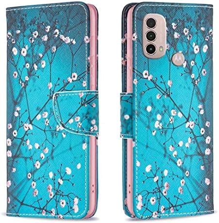 Thoankj Motorola Moto E Case Shockproof Slim Pu Leather Flip Pouch Wallet Phone Silicone Cover