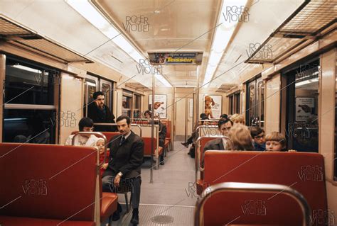 Rer Rapid Transit System Interior Of A Car Paris Circa