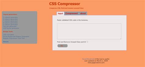 Css Compressor－精簡壓縮css的好工具