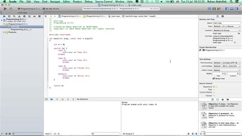 Programming In C X Code Tutorial 8 The Switch Case Statement